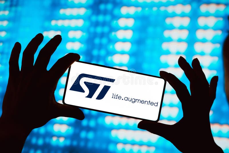 May 25, 2024, Brazil. the STMicroelectronics Logo is Displayed on a ...