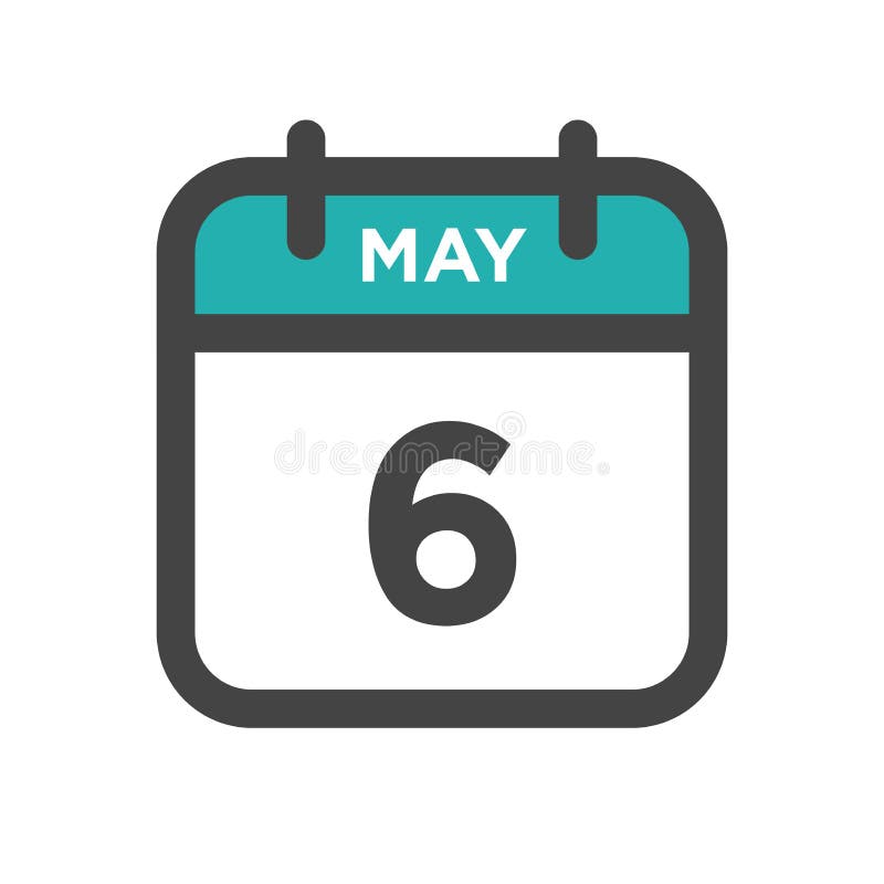May 6 Calendar Day or Calender Date for Deadlines or Appointment Stock ...