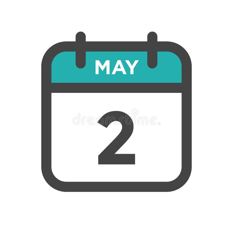 May 2 Calendar Day or Calender Date for Deadlines or Appointment Stock ...