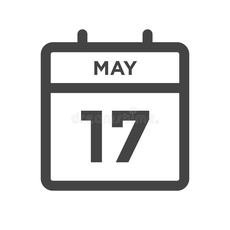 May 17 Calendar Day or Calender Date for Deadlines or Appointment Stock ...