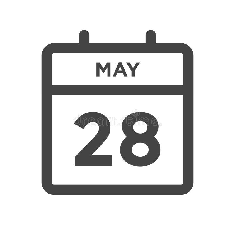 May 28 Calendar Day or Calender Date for Deadlines or Appointment Stock ...