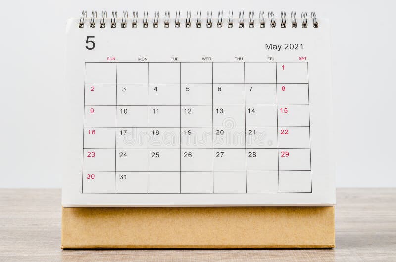 May 2021 Calendar Desk for Organizer To Plan and Reminder Stock Photo ...