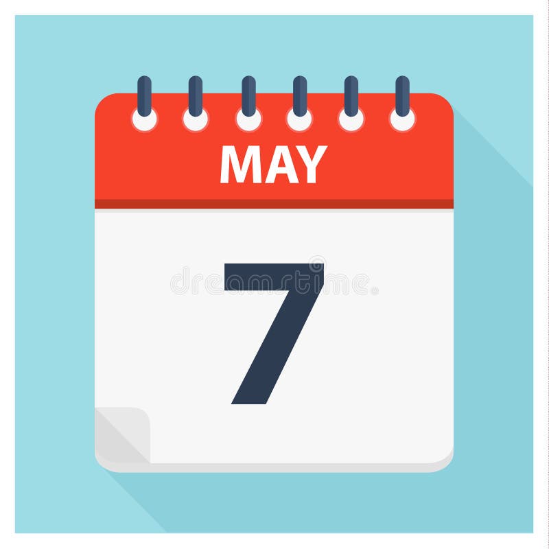 May 7 - Calendar Icon - Calendar Design Template Stock Illustration ...