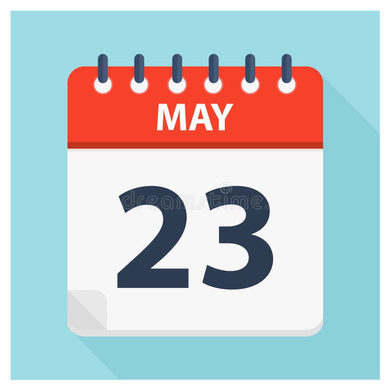 May 23 - Calendar Icon - Calendar Design Template Stock Illustration ...
