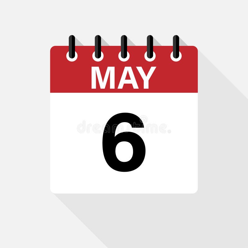 May - Calendar Icon. Calendar Icon with Shadow. Flat Style Stock ...