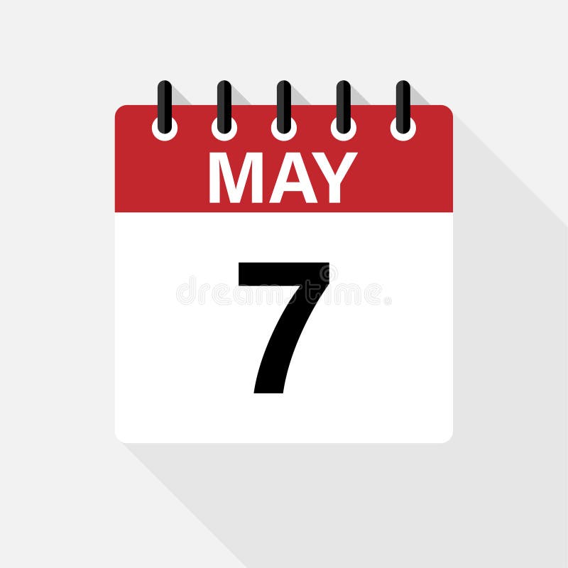 May - Calendar Icon. Calendar Icon with Shadow. Flat Style Stock ...