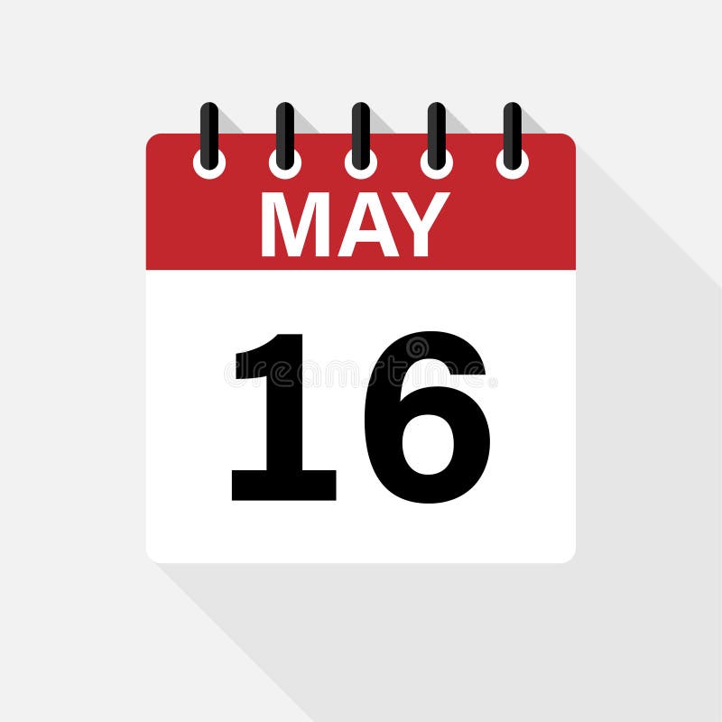 May - Calendar Icon. Calendar Icon with Shadow. Flat Style Stock ...