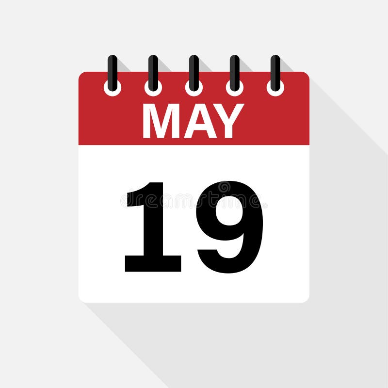 May - Calendar Icon. Calendar Icon with Shadow. Flat Style Stock ...