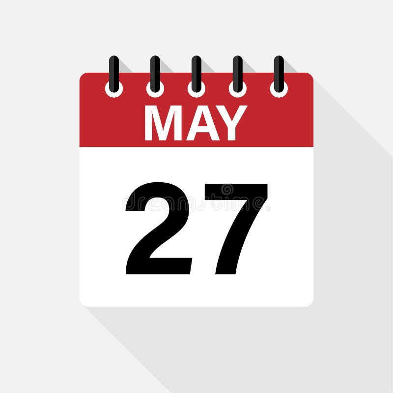 May - Calendar Icon. Calendar Icon with Shadow. Flat Style Stock ...