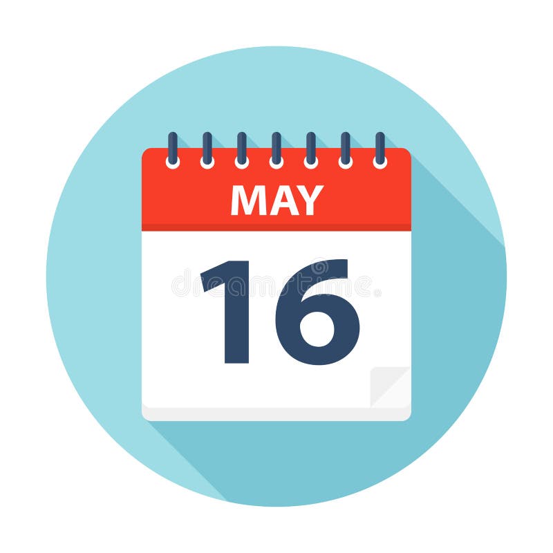 May 16 - Calendar Icon stock illustration. Illustration of icon - 127320584