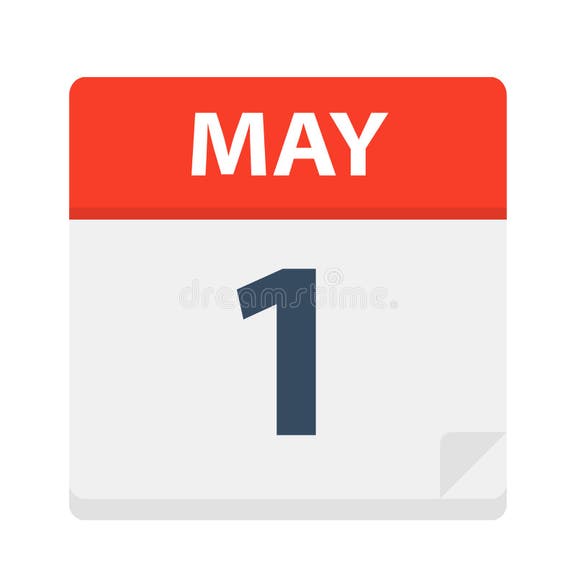 May 1 - Calendar Icon stock illustration. Illustration of time - 131973305