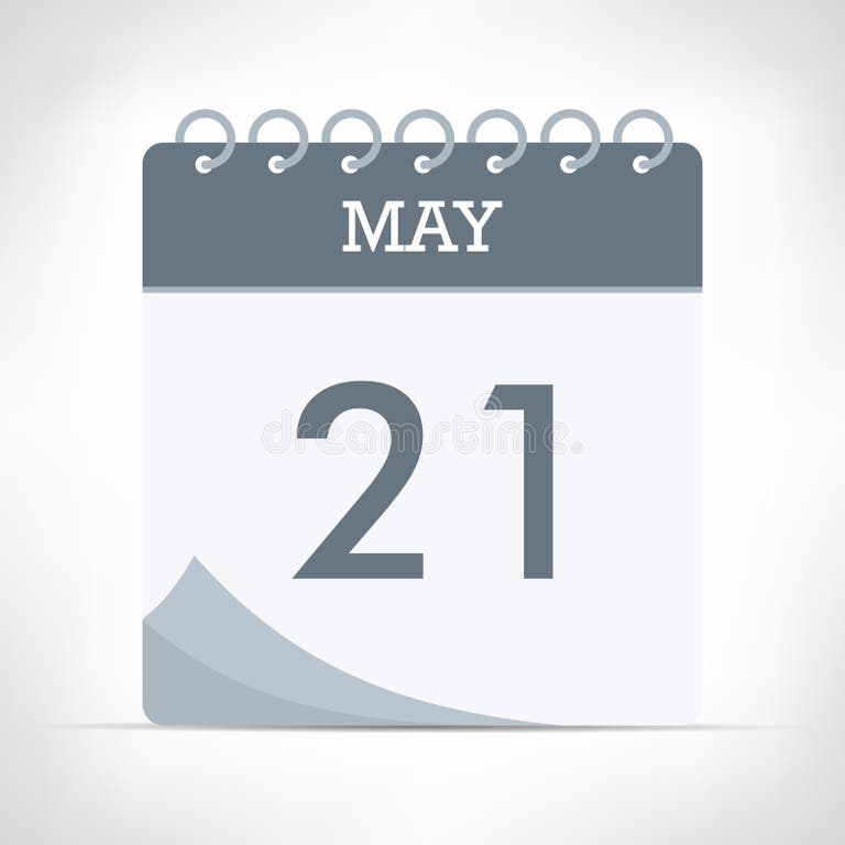 May 21 - Calendar Icon stock vector. Illustration of today - 215279623