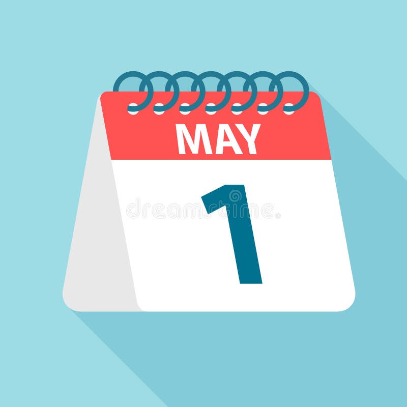 May 1 - Calendar Icon. Vector Illustration of One Day of Month ...