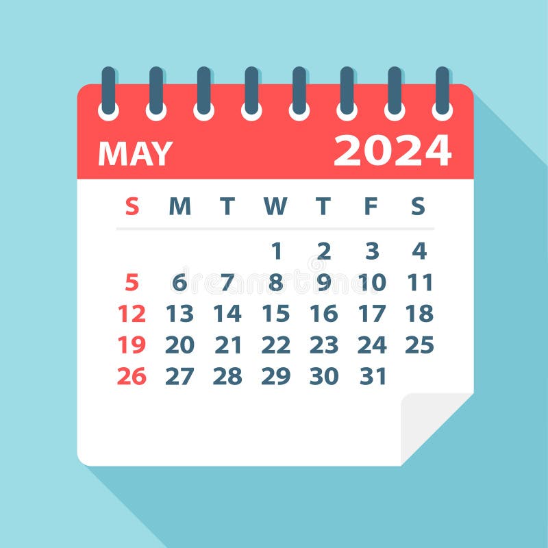Calendar May 2024 Blank Stock Illustrations – 182 Calendar May 2024 ...