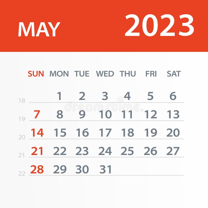 May 2023 Calendar Leaf - Vector Illustration Stock Vector ...