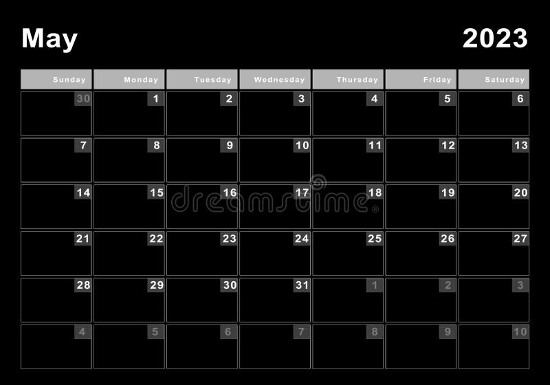 May 2023 Calendar Stock Illustrations – 6,025 May 2023 Calendar Stock ...