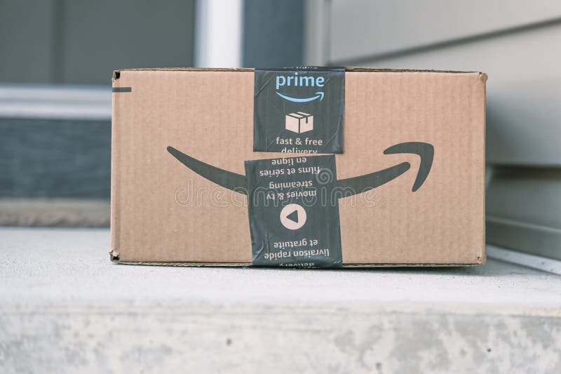 Packages on Doorstep of Home Stock Image - Image of doorstep, house ...