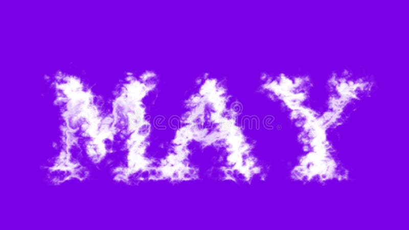 May Cloud Text Effect Violet Isolated Background Stock Illustration ...