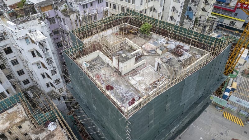 May 5 2025 Construction Site with Machinery and Scaffolding during ...