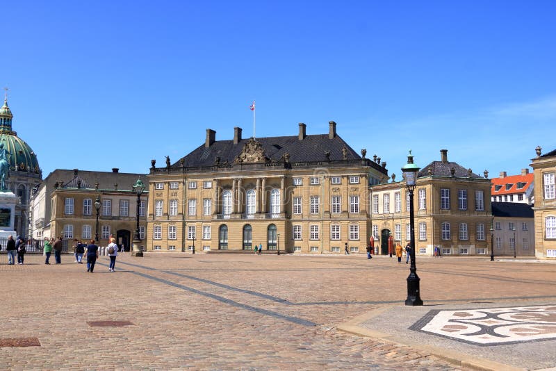 May 23 2022 - Copenhagen, Denmark: Amalienborg - the Queen`s Residence ...