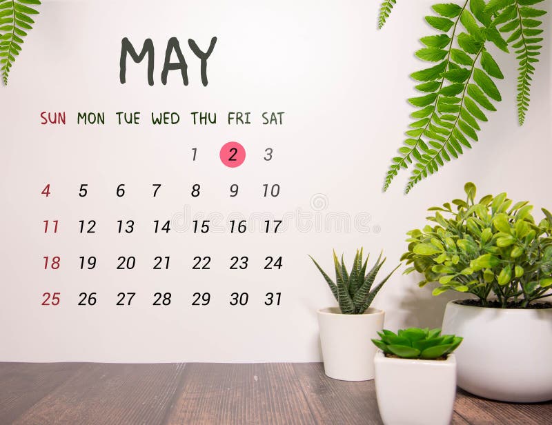 May 21 on a Wooden Calendar Next To an Alarm Clock and a Flower. One ...