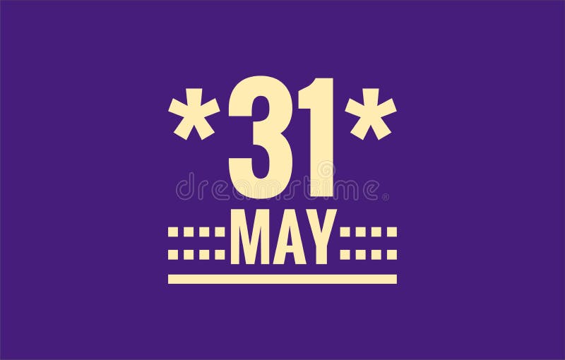 31 May Date on a Single Day Calendar Element Design Illustration Modern ...