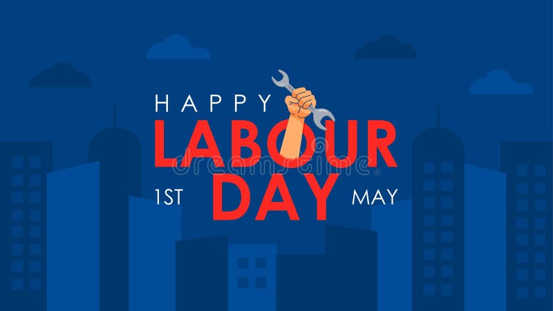 May Day Banner Template for Labor Day Celebration Stock Vector ...