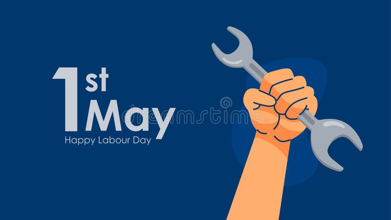 May Day Banner Template for Labor Day Celebration Stock Vector ...