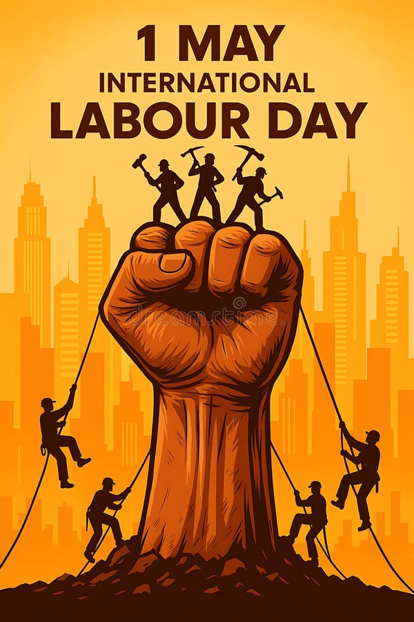 May Day Illustration Symbol of Working Class Ai Generated Image Stock ...