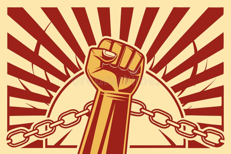 May Day Labor Rights Protest Sign Vector Stock Illustration ...