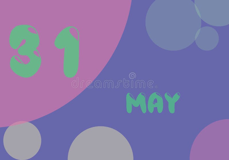 31 May Day of the Month in Pastel Colors. Very Peri Background, Trend ...