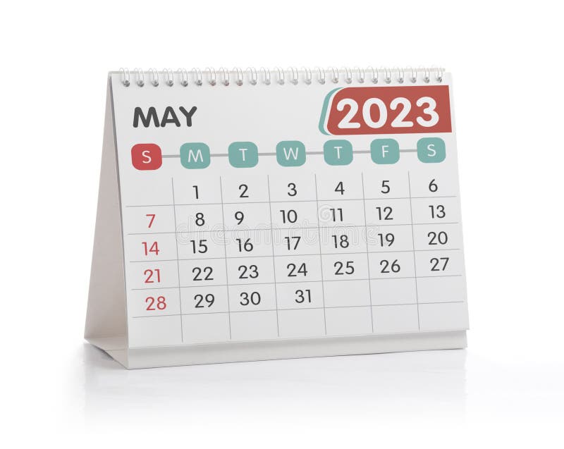May 2023 Desk Calendar stock image. Image of dates, appointment - 259303059