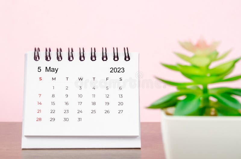 The May 2023 Desk Calendar for 2023 on the Table Stock Photo - Image of ...
