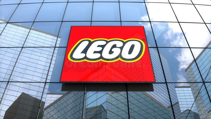 Editorial, the Lego Group Logo on Glass Building. Stock Footage - Video ...