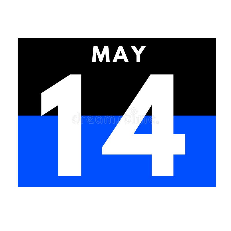 May 14 . Flat daily Calendar Icon .date ,day, Month Stock Illustration ...