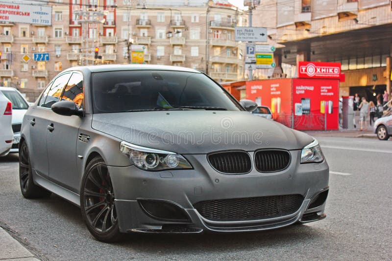 May 7, 2014, Ukraine - Kiev. Gray Matt BMW M5 E60 Editorial Image ...