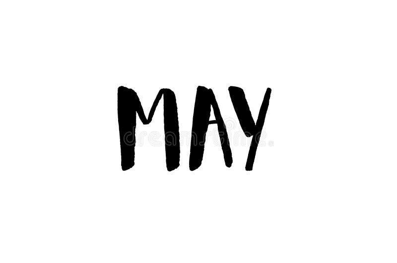 May. Handwritten Text. Modern Calligraphy Stock Illustration ...