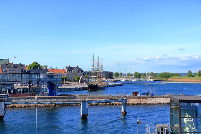 May 23 2022 - Helsingor, Denmark: View on the Harbor Editorial ...