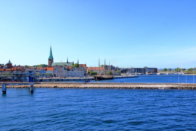 May 23 2022 - Helsingor, Denmark: View on the Harbor Stock Image ...