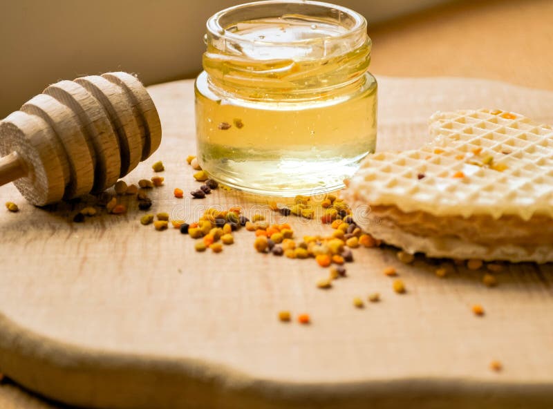 May Honey Jar. Honey Breakfast. Stock Photo - Image of homemade, nature ...