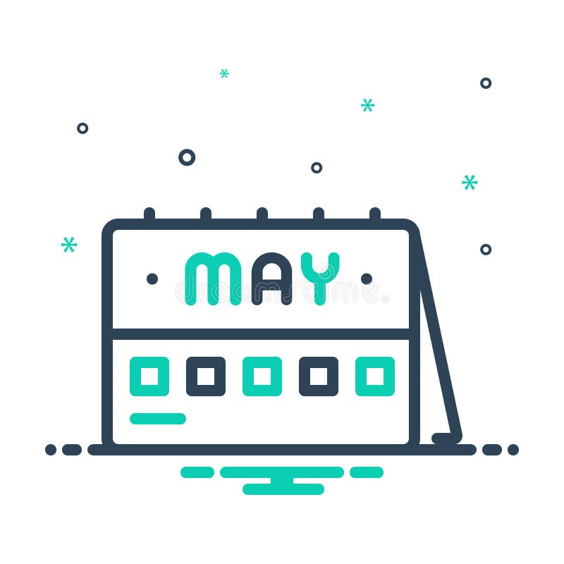 Mix Icon for May, Month and Banner Stock Vector - Illustration of ...
