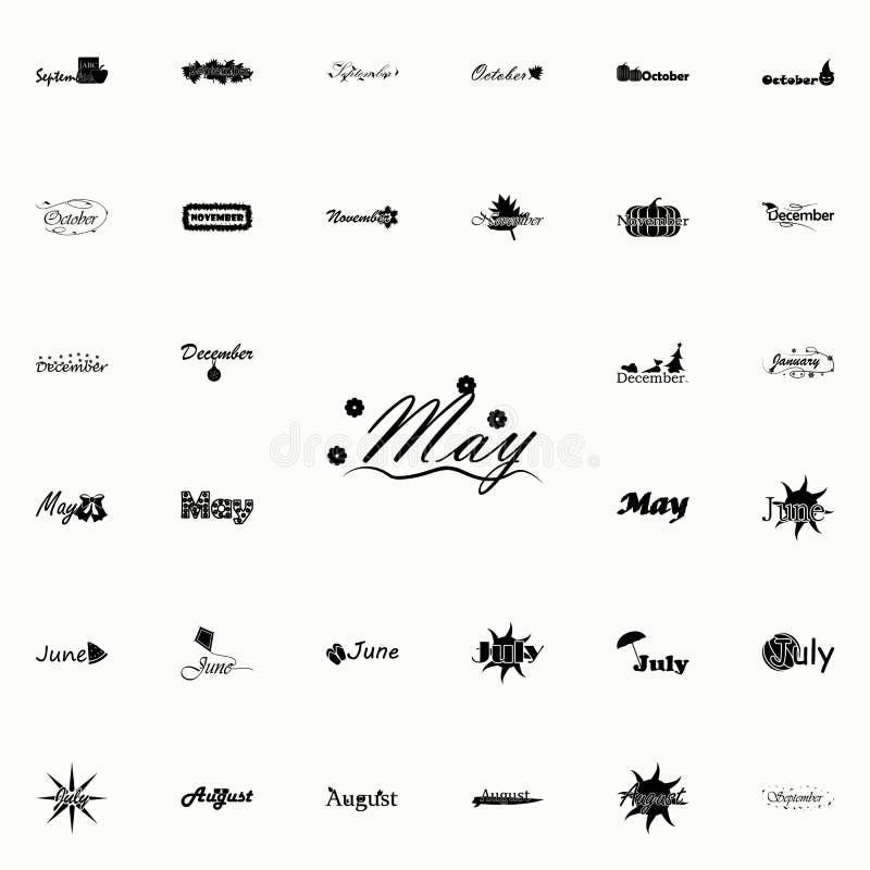 Calendar Sign Icon May Month Symbol Stock Illustrations – 1,219 ...
