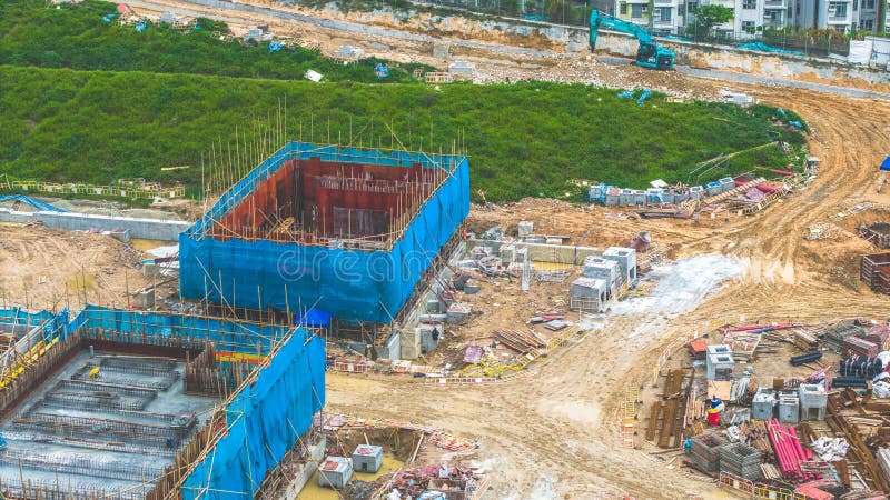 May 31 2025 Large Construction Site with Cranes and Excavation ...