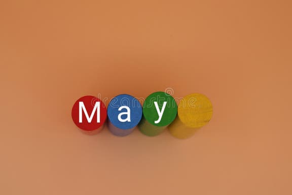 May Letters on Building Blocks Stock Photo - Image of spring, space ...