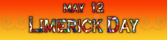 12 May, Limerick Day, Text Effect on Background Stock Illustration ...