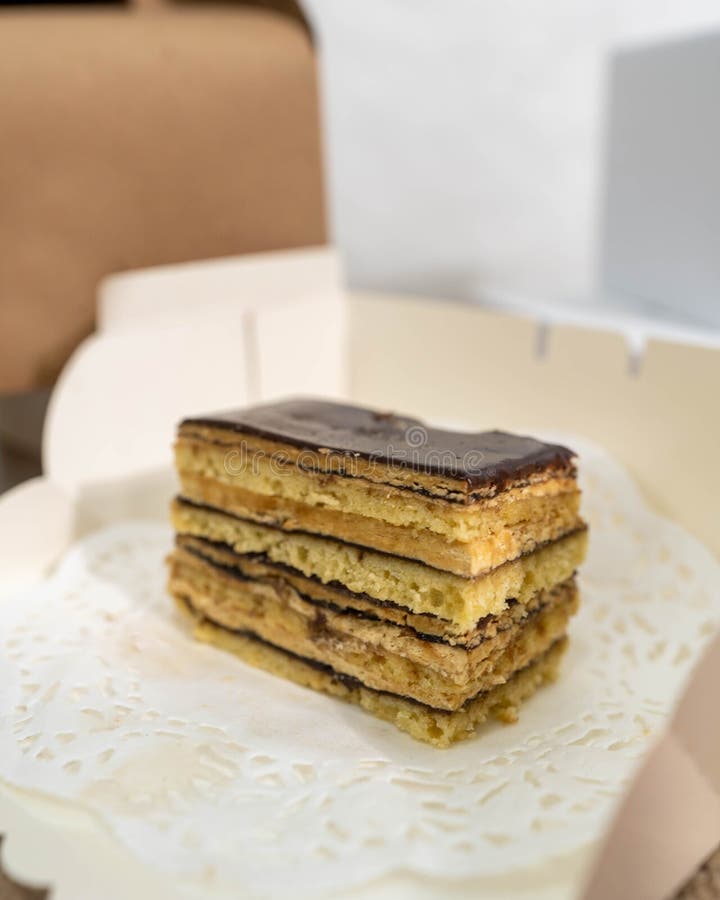 Cake Layers Shiny Chocolate Topping Look Luxurious Stock Photos - Free ...