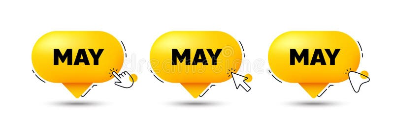 May Month Icon. Event Schedule May Date. Click Here Buttons. Vector ...