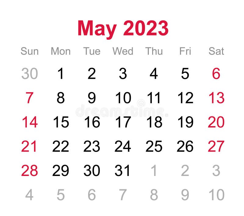 2023 Monthly Calendar Stock Illustrations – 13,863 2023 Monthly ...