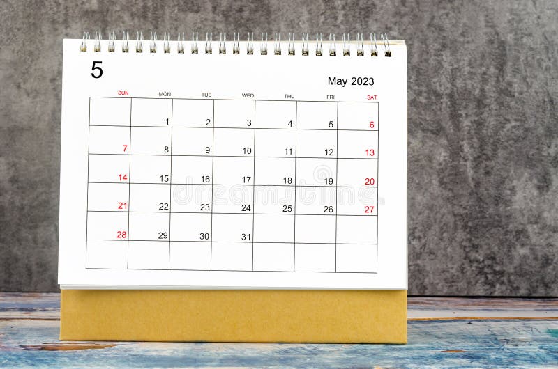 The May 2023 Monthly Desk Calendar for 2023 Stock Image - Image of ...