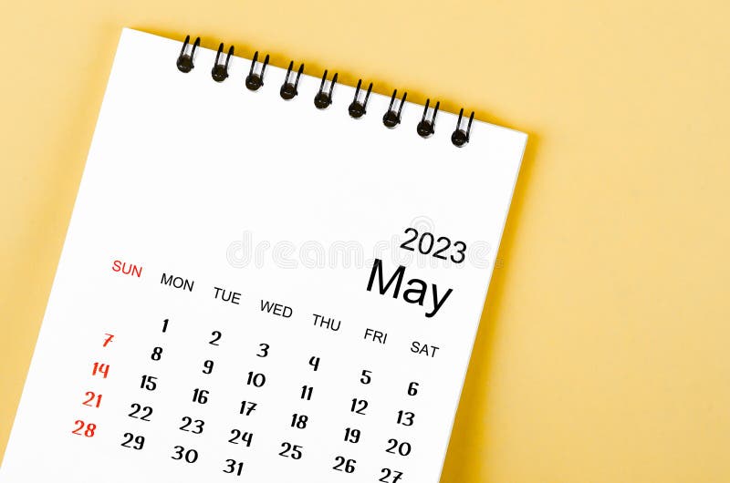 The May 2023 Monthly Desk Calendar for 2023 Year Stock Photo - Image of ...